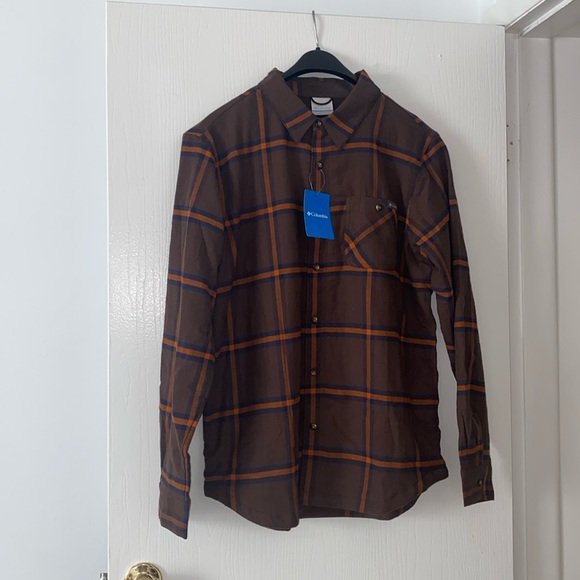 Columbia | Shirts | New Brown Plaid Columbia Flannel With Fleece Inside ...